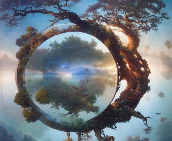 Reflection realms series - AI Generated Artwork - NightCafe Creator