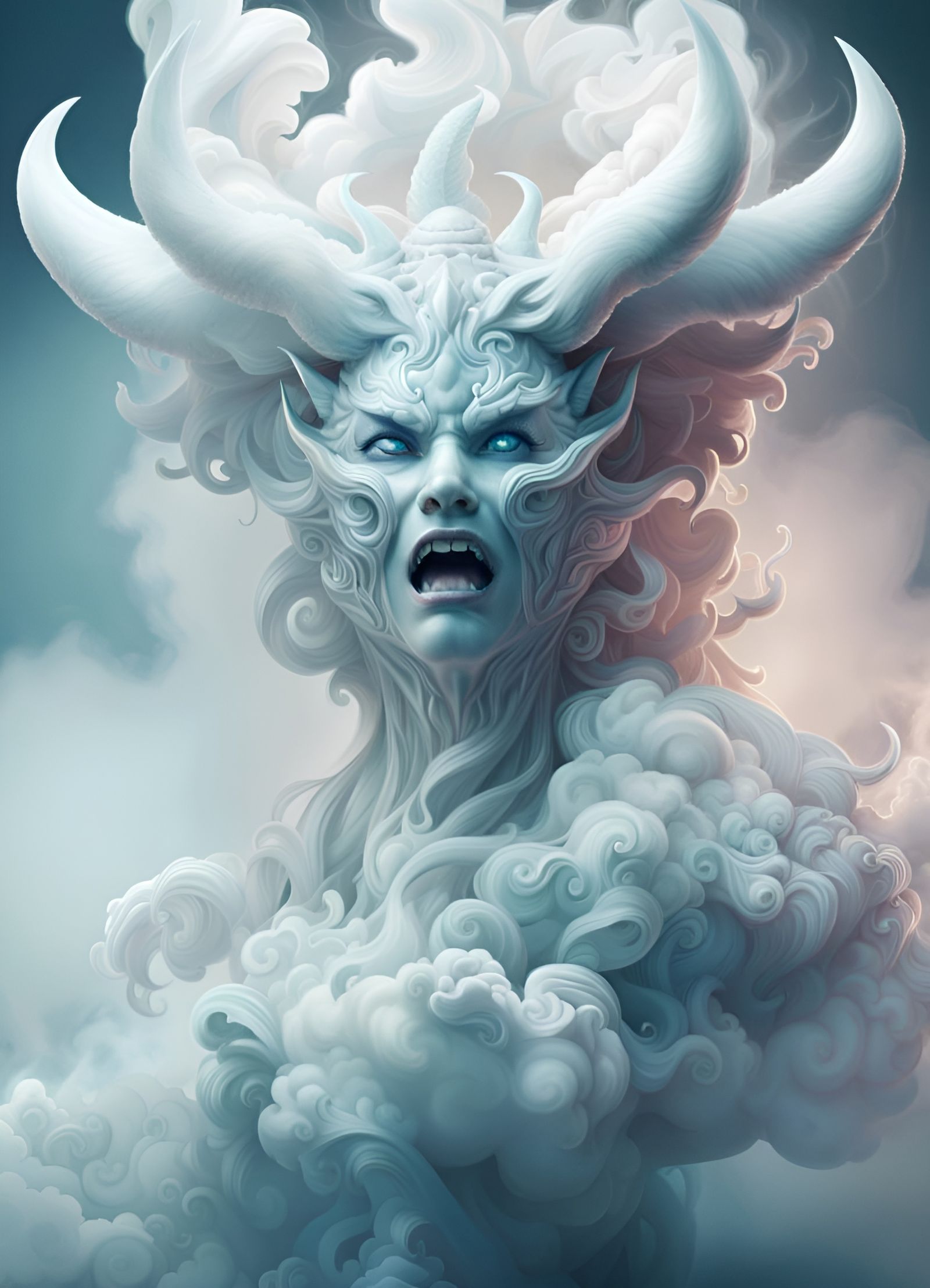 Cloud demoness - AI Generated Artwork - NightCafe Creator