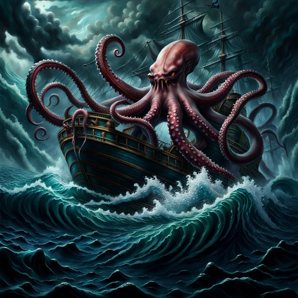 Kraken - AI Generated Artwork - NightCafe Creator
