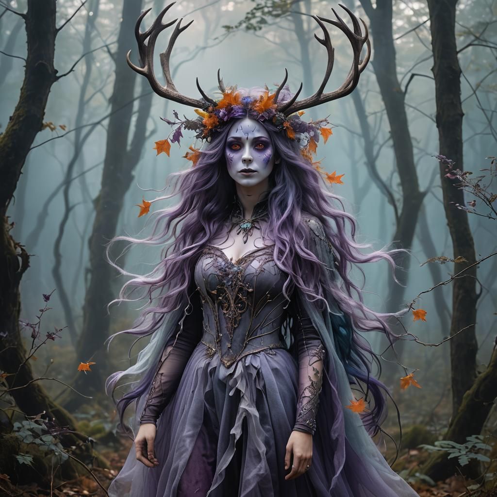People with antlers: forest ghost - AI Generated Artwork - NightCafe ...