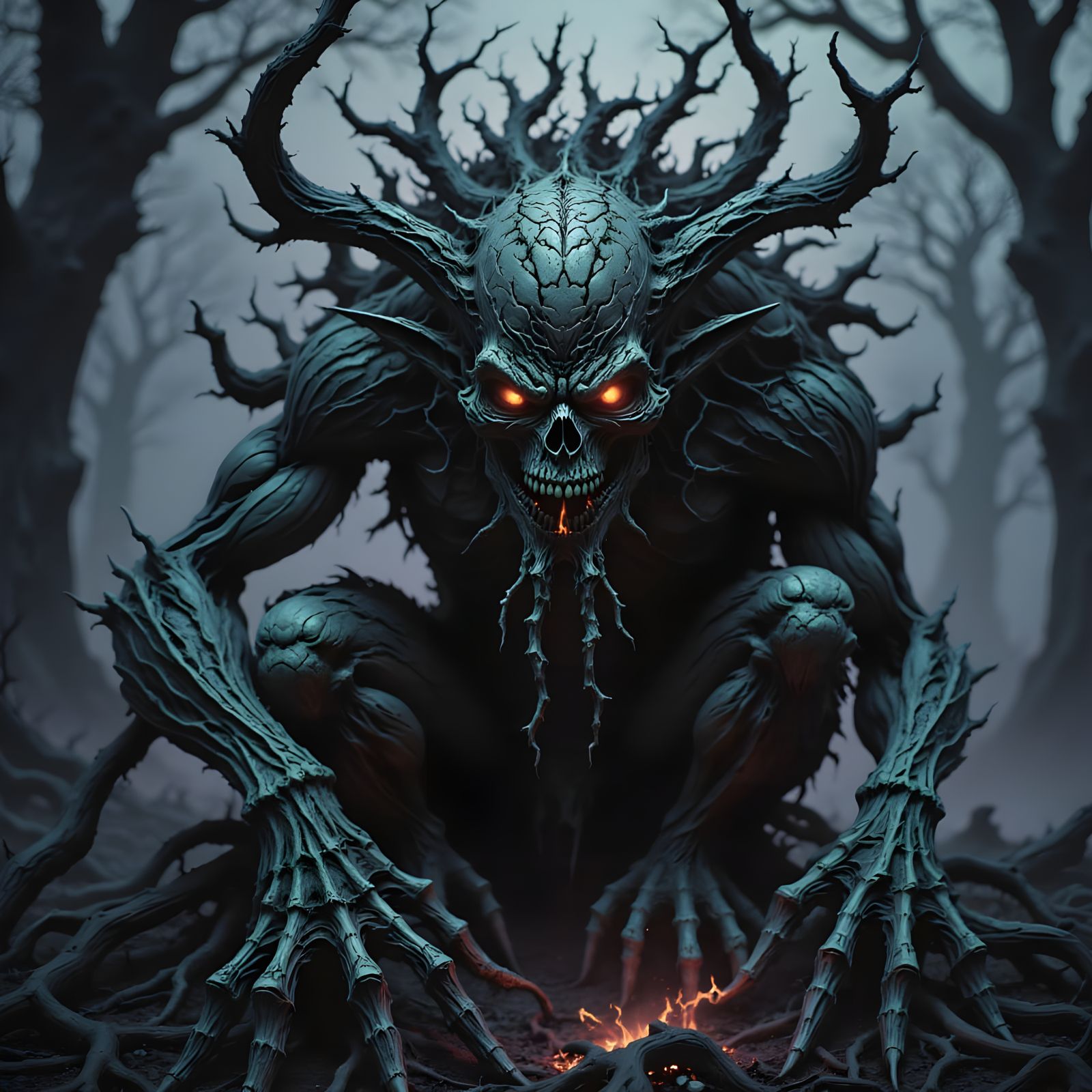 Ashen One series - Ashen One in Desolate Landscape