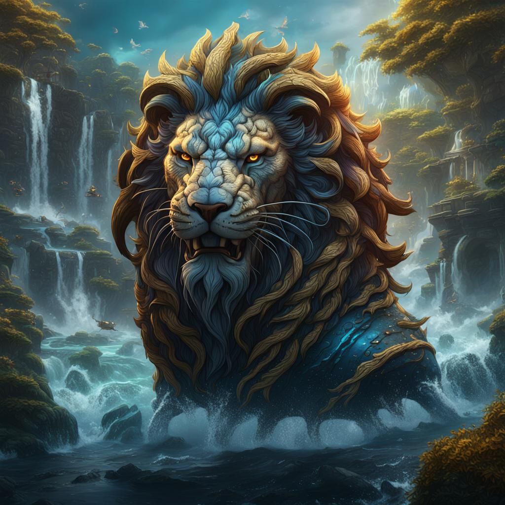 water lion - AI Generated Artwork - NightCafe Creator