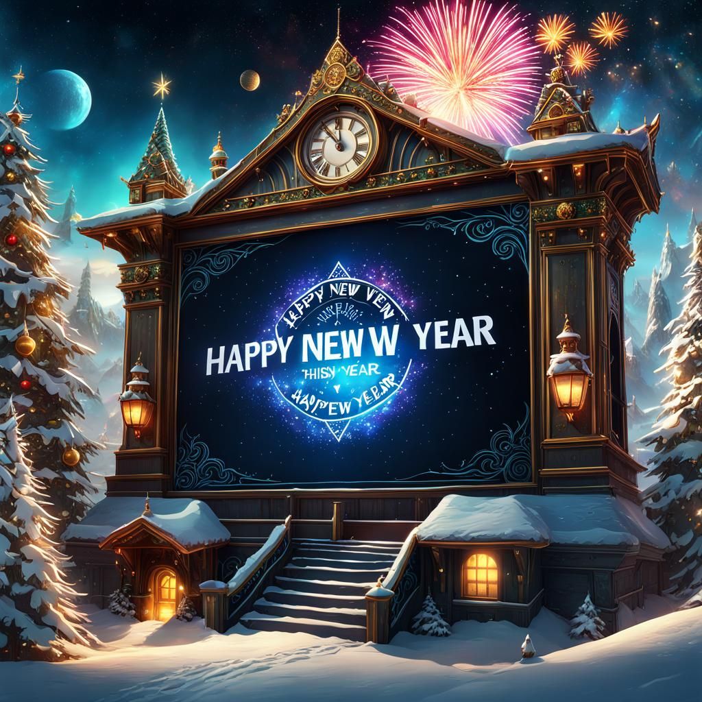 Happy new Year - AI Generated Artwork - NightCafe Creator
