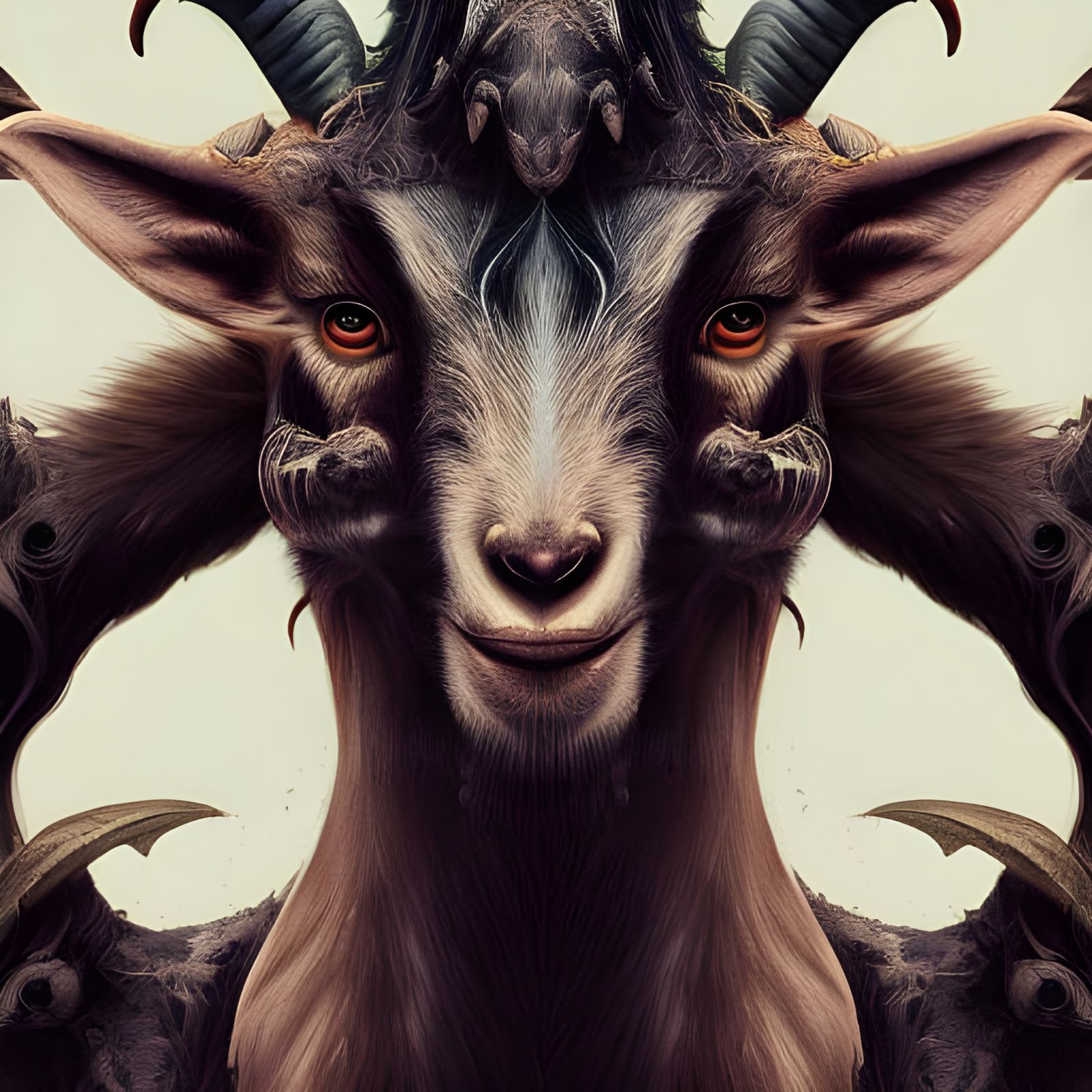 Evil humanoid goat - AI Generated Artwork - NightCafe Creator