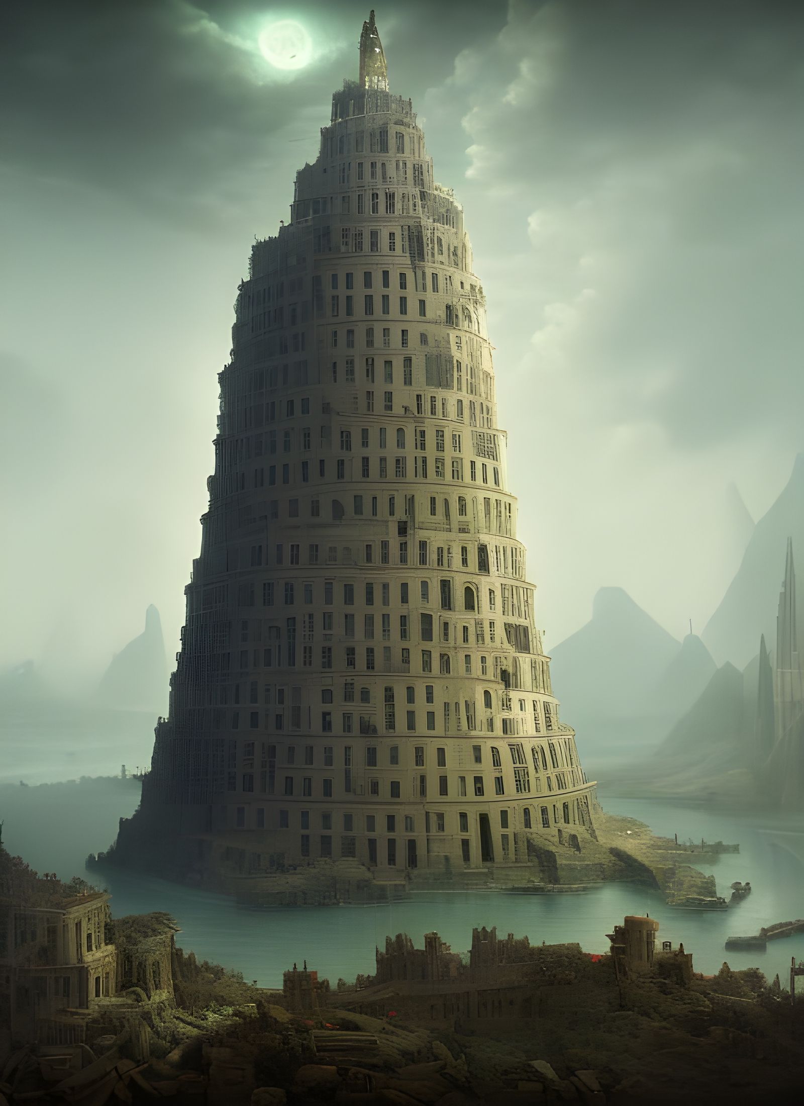 The Tower of Babel - AI Generated Artwork - NightCafe Creator