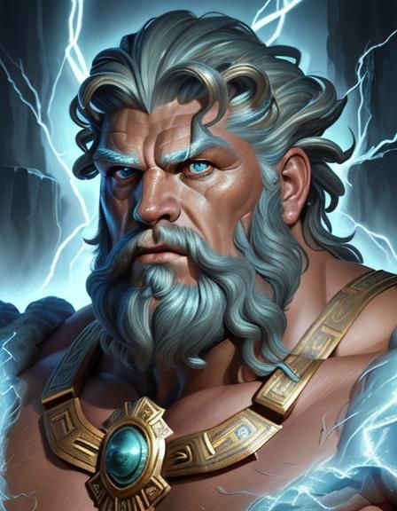 Zeus Monster man, beautiful face and eyes, Zeus skin, Zeus massive ...
