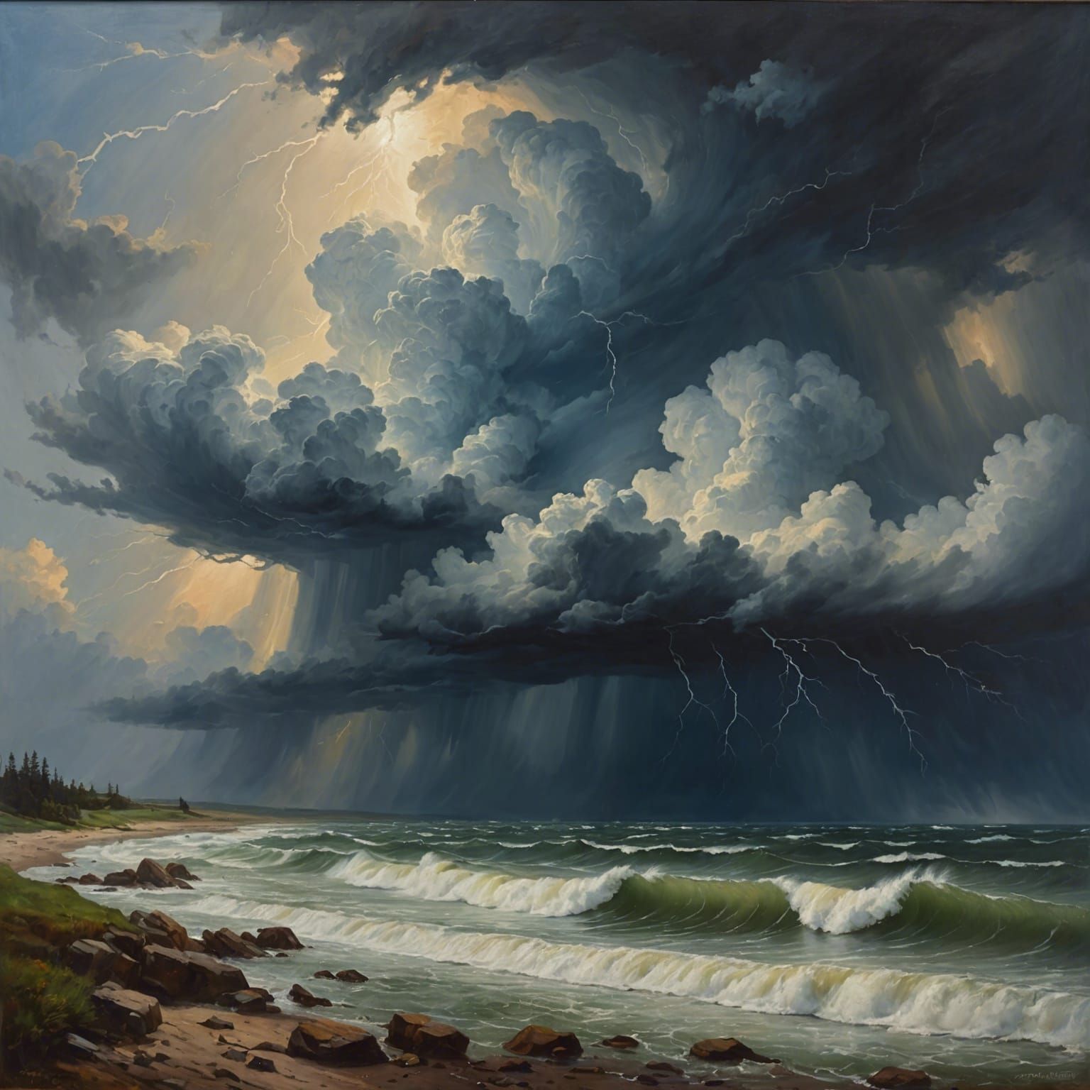 Raging storm - AI Generated Artwork - NightCafe Creator