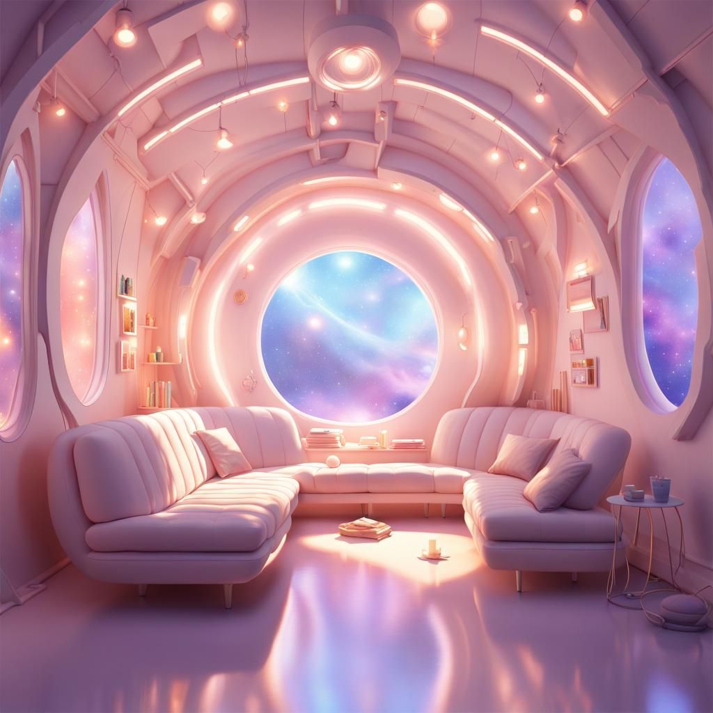 spaceship meditation room #3 - AI Generated Artwork - NightCafe Creator