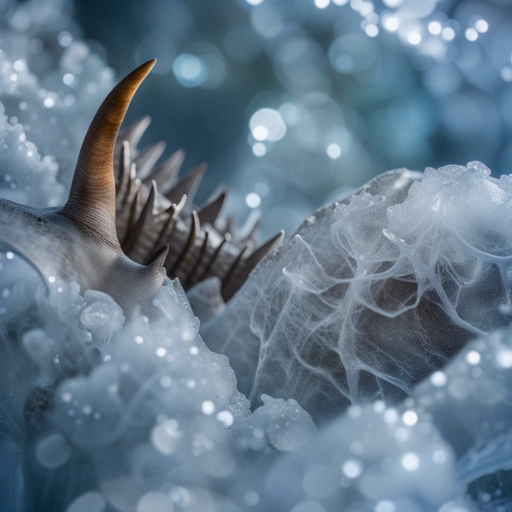 Fossil Frozen In Freezing Frost - AI Generated Artwork - NightCafe Creator