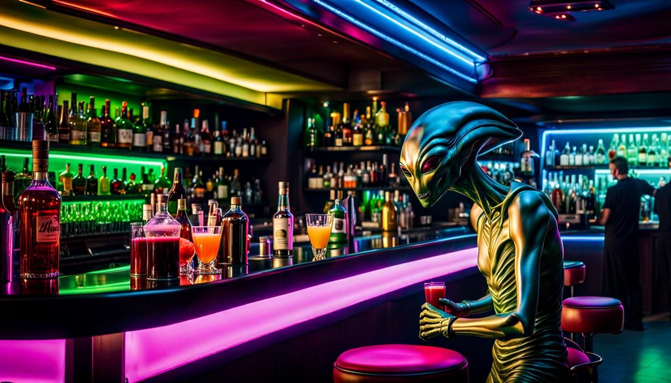 Alien Hotel Bar - AI Generated Artwork - NightCafe Creator
