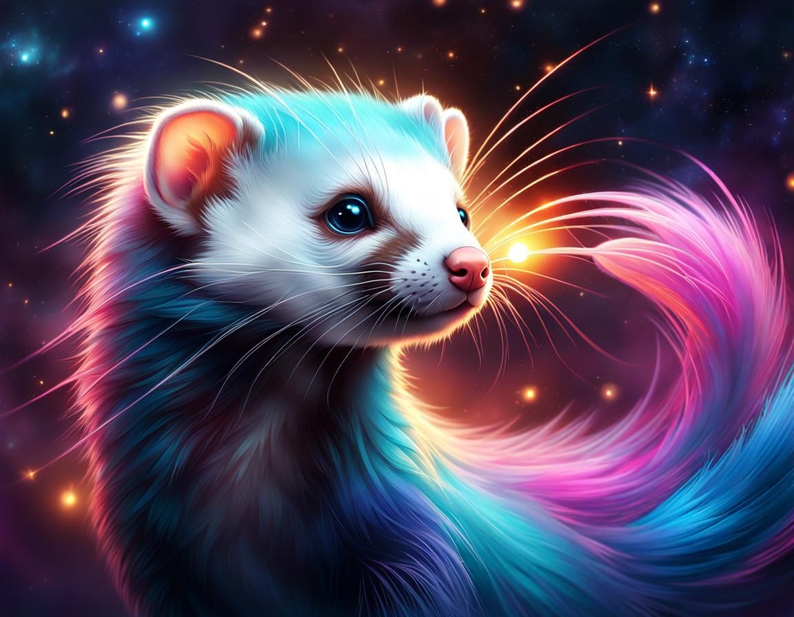 Kawaii-style Fantasy Ferret - AI Generated Artwork - NightCafe Creator