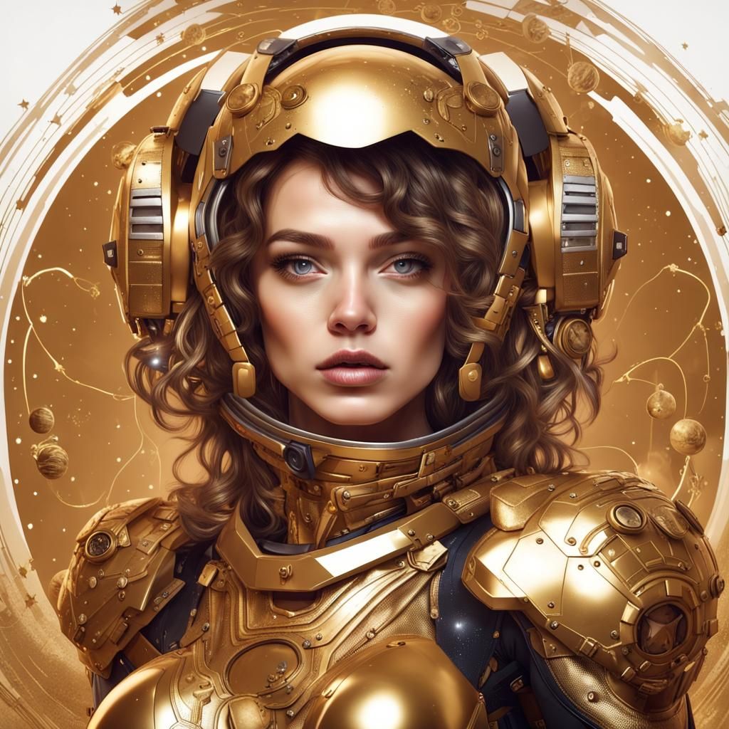 girl in a space suite - AI Generated Artwork - NightCafe Creator