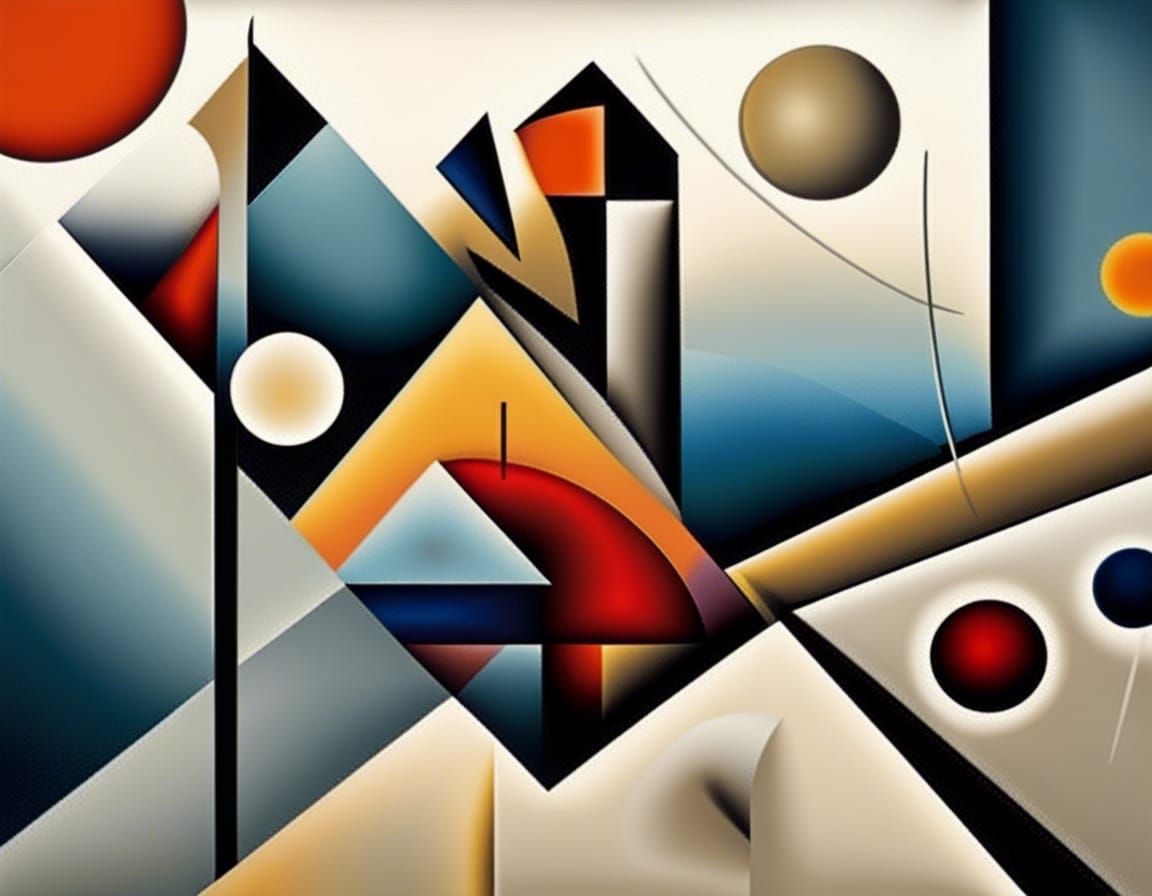 Monochromatic Kandinsky - AI Generated Artwork - NightCafe Creator