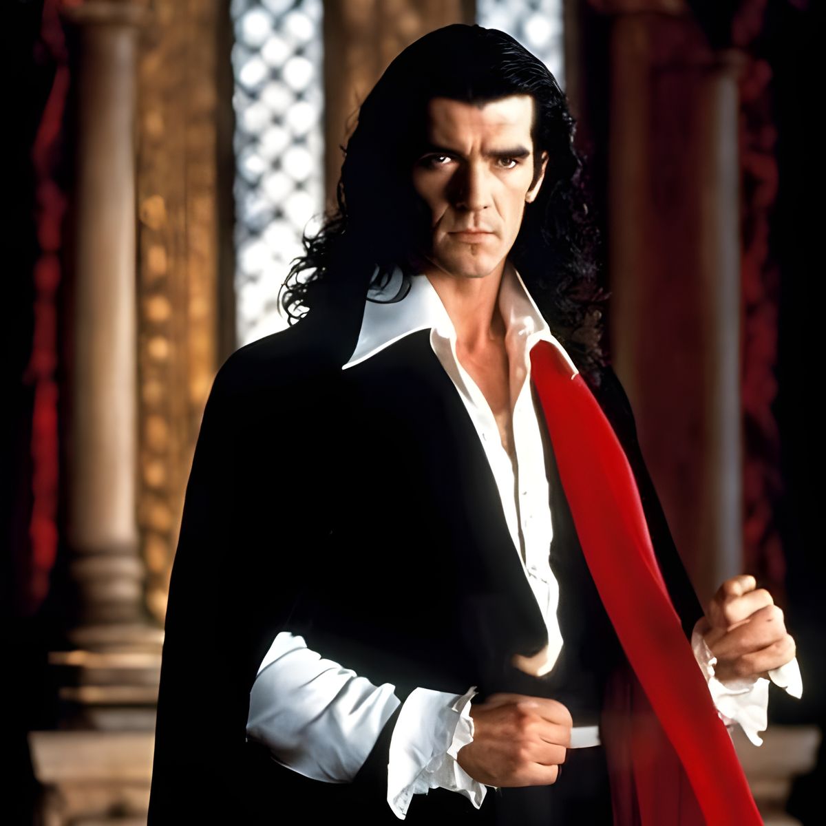 Antonio Banderas as vampire Armand from 1994 "Interview With The Vampire" by Neil Jordan - AI ...