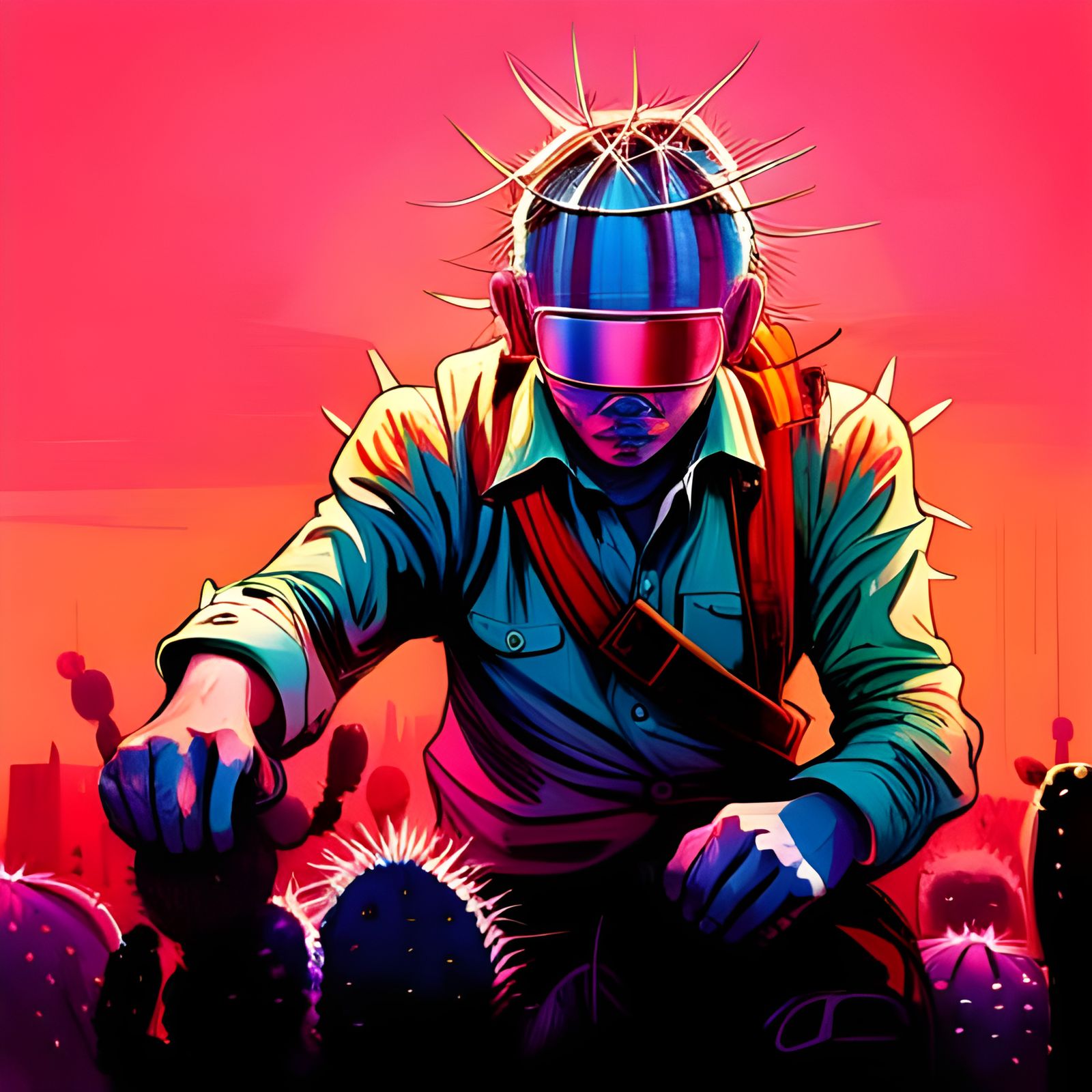 Cactus Man 5 - AI Generated Artwork - NightCafe Creator