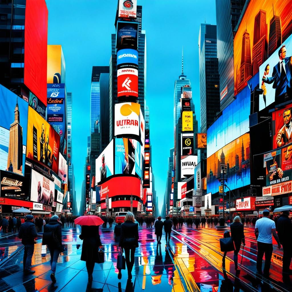 Times Square - AI Generated Artwork - NightCafe Creator