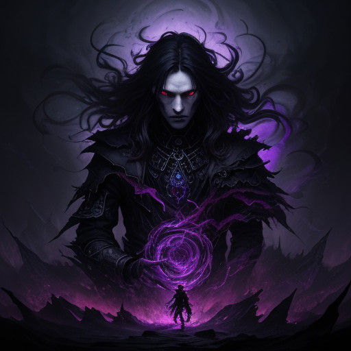 shade of emo with purple flames - Melancholic Emo Figure Sur...