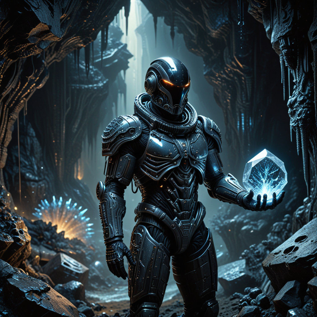 Alien Gem Sacred Cave - Dark Crystal Cave of Bioluminescent ...