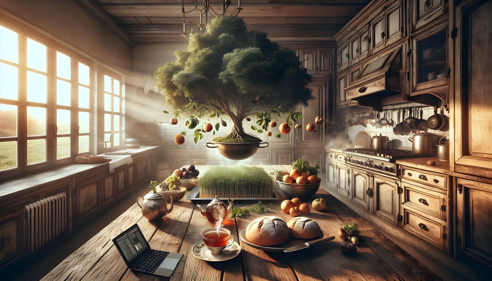 Surrealism in a rustic kitchen - Surreal Kitchen Scene in Su...