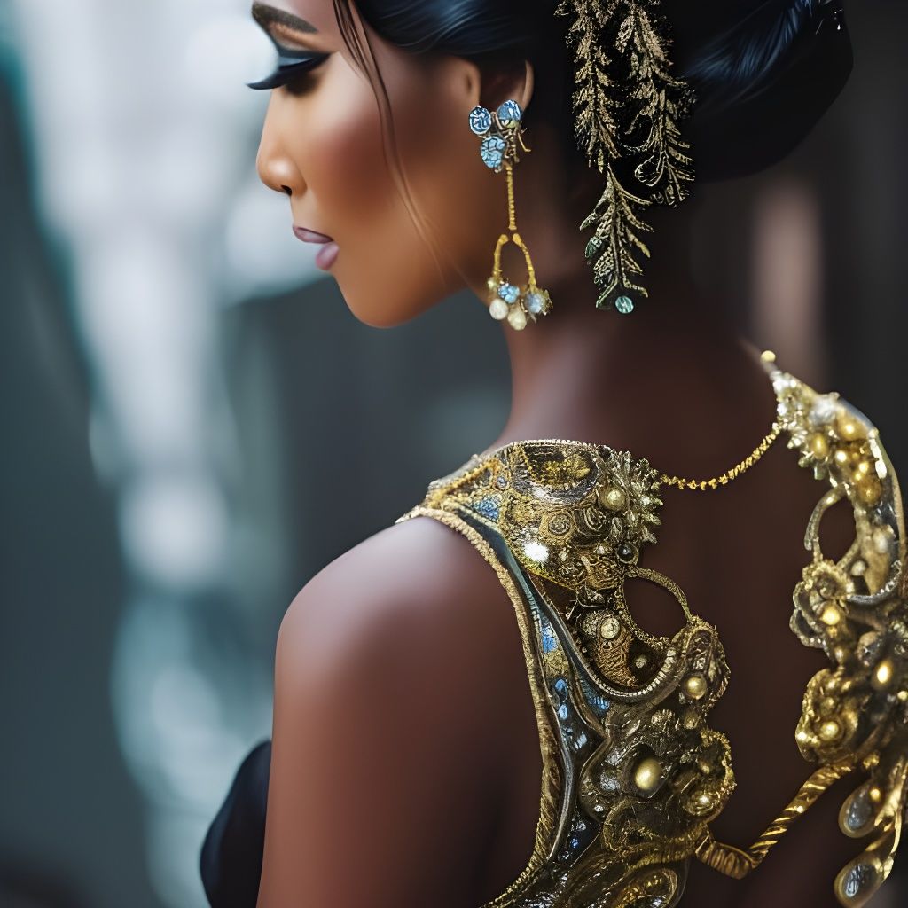 Lady in Gold - AI Generated Artwork - NightCafe Creator