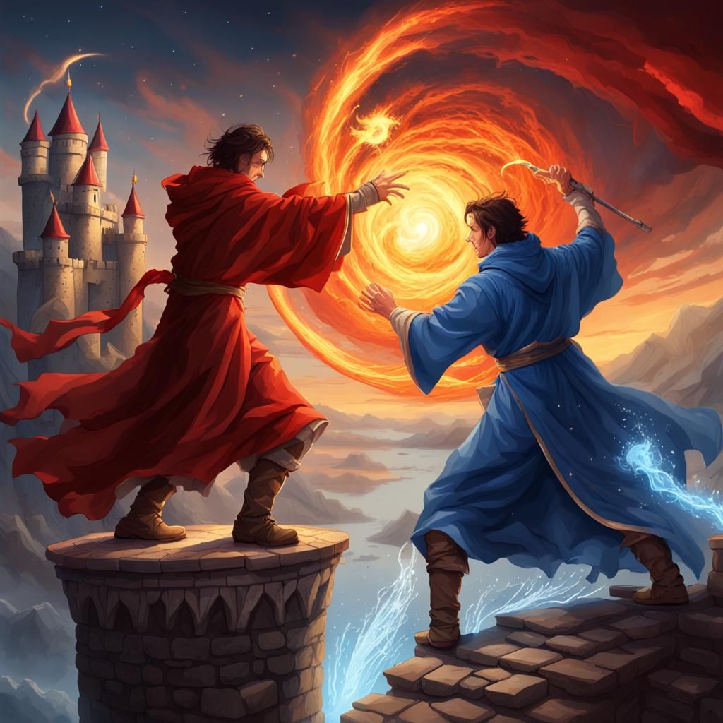 Mage Fight - AI Generated Artwork - NightCafe Creator