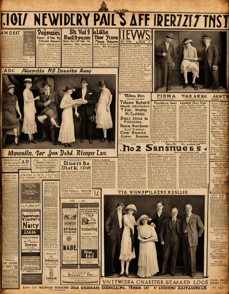 1920s newspaper adds - 1920s Style Newspaper Advertisements