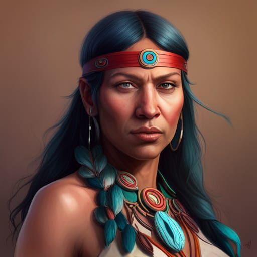 Native American princess - AI Generated Artwork - NightCafe Creator
