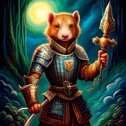 Ferret knight - AI Generated Artwork - NightCafe Creator