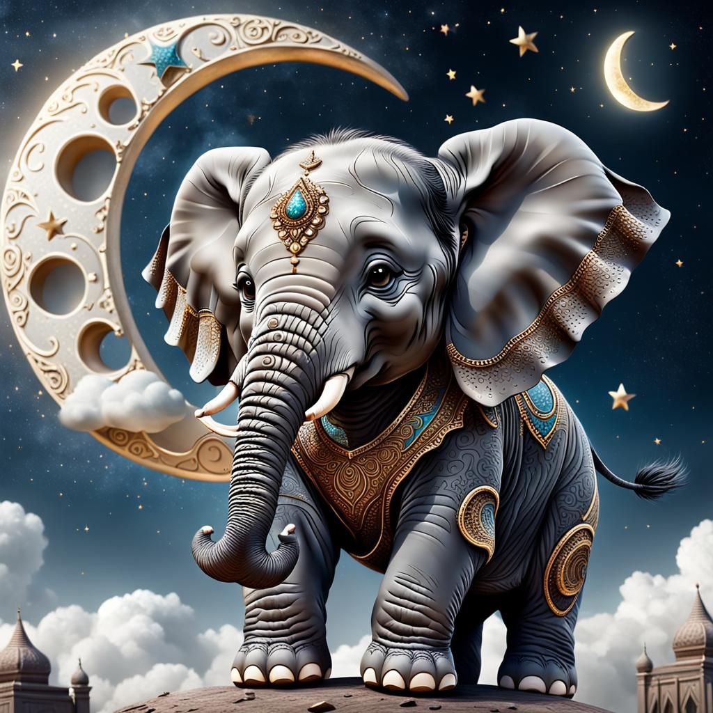 raw photo of A detailed sleepy cute baby elephant laying on the ...