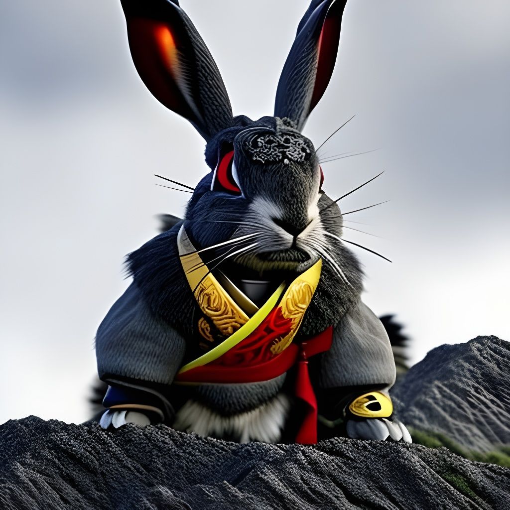 *Intensity Intensifies* - Hyperdetailed Samurai Rabbit Perfo...