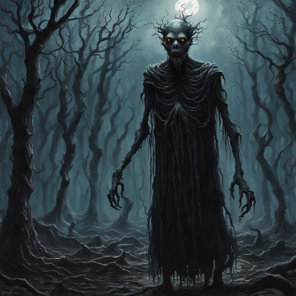 Eldritch Horror Entity Reveals Dark Truth in Grote... - AI Art