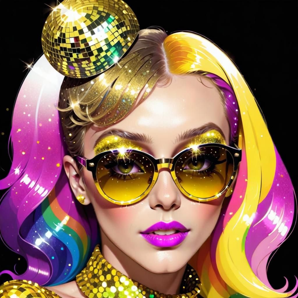 Disco queen portrait - AI Generated Artwork - NightCafe Creator
