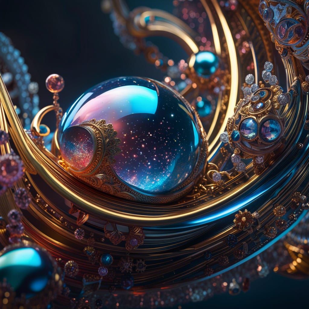 Glass Spheres, glass plants, micro worlds in a glass sphere, refractive ...