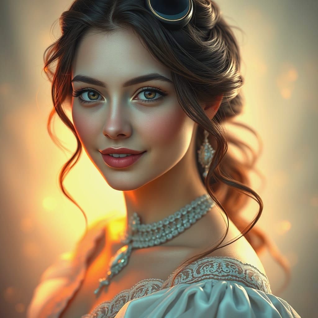 Ethereal Melody Angel in Vibrant Triadic Colors - AI Art