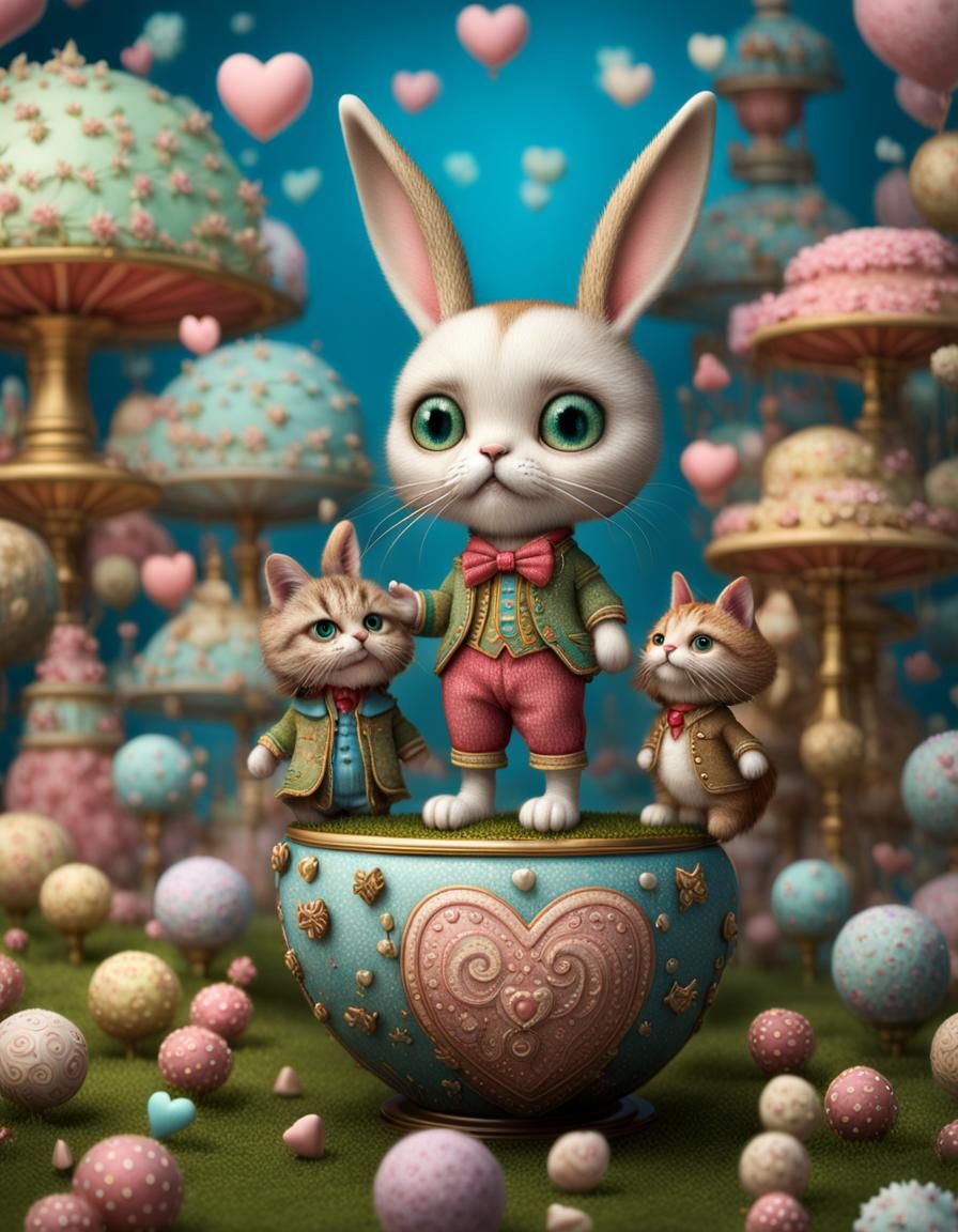 The Mythical Bunny Cat Ai Generated Artwork Nightcafe Creator