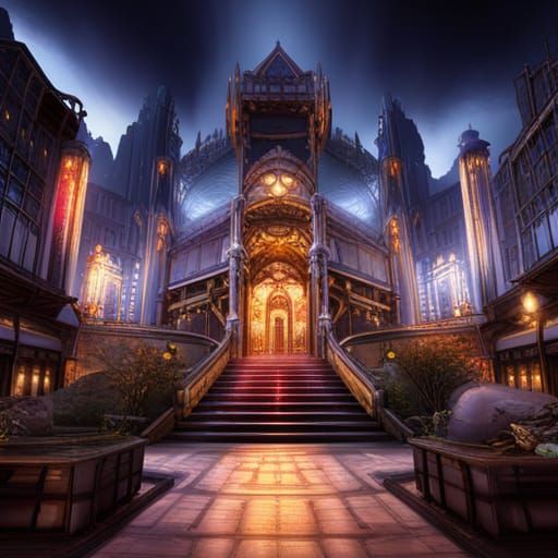 Nebula Palace - AI Generated Artwork - NightCafe Creator