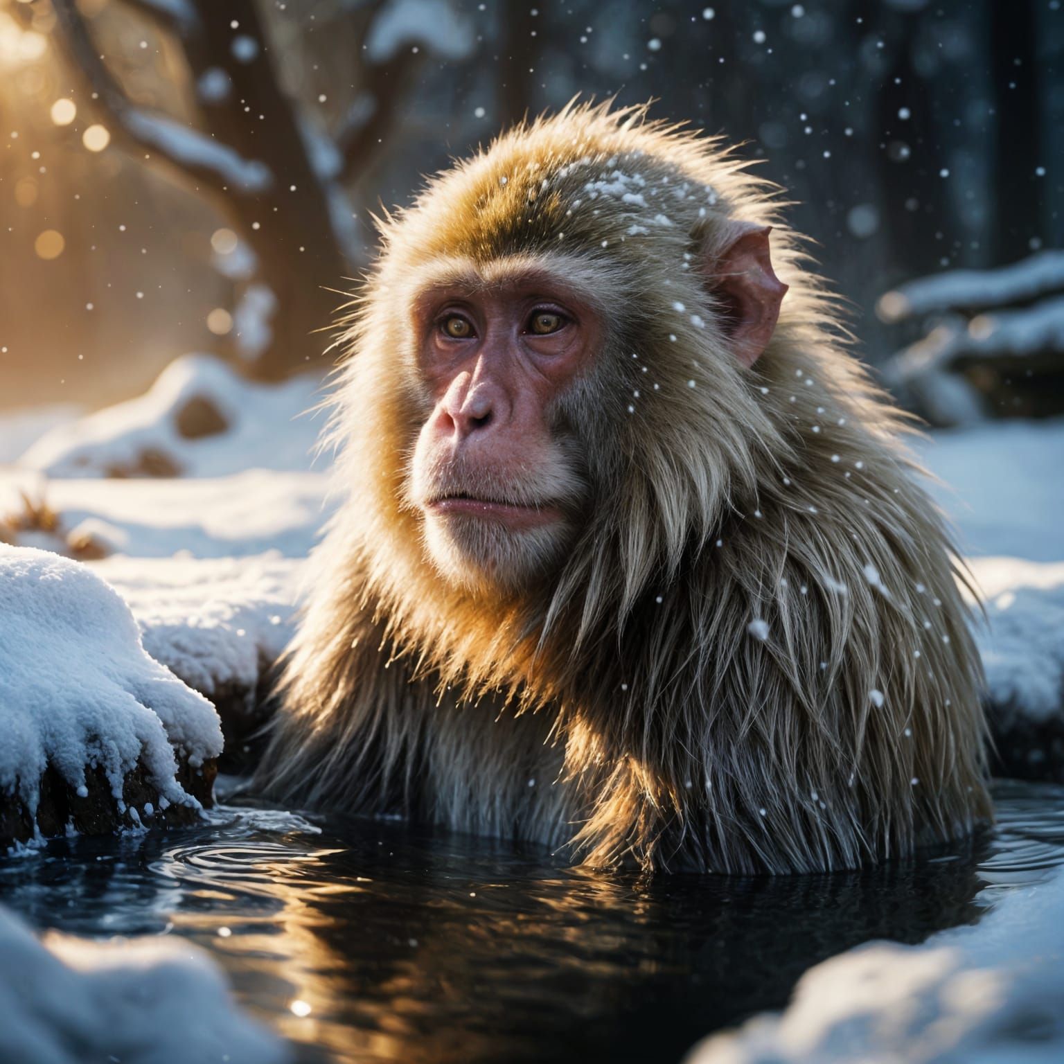 Japanese Macaque - Snow Monkey - Japanese Macaque - Snow Mon...