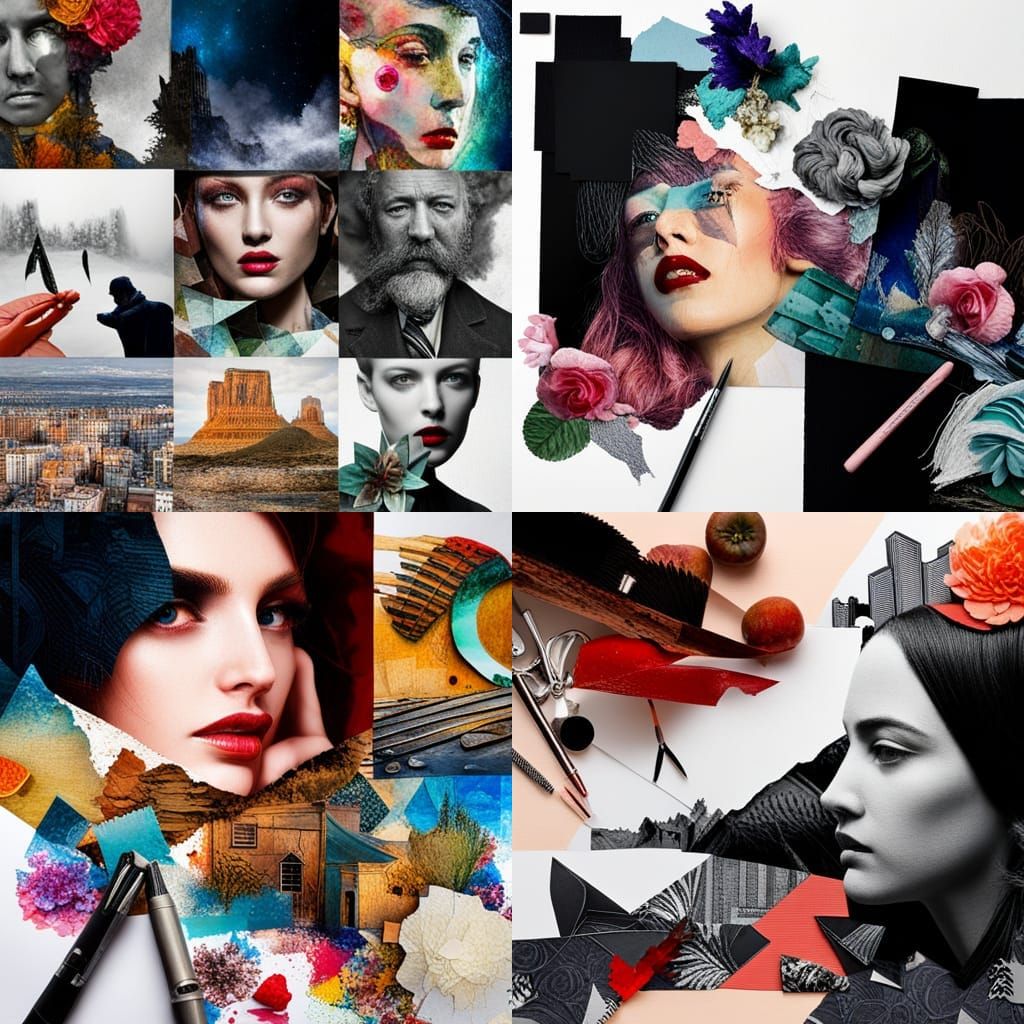 Collage art is a technique where artists combine different materials ...