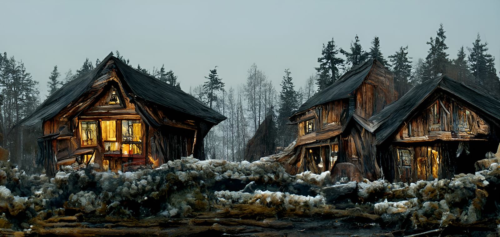 Old Village - AI Generated Artwork - NightCafe Creator