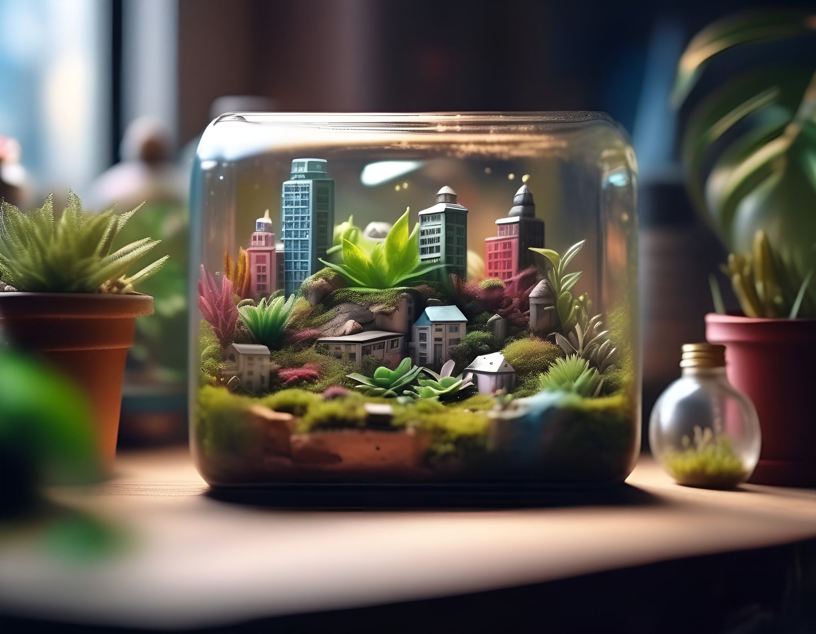 Terrarium City - AI Generated Artwork - NightCafe Creator