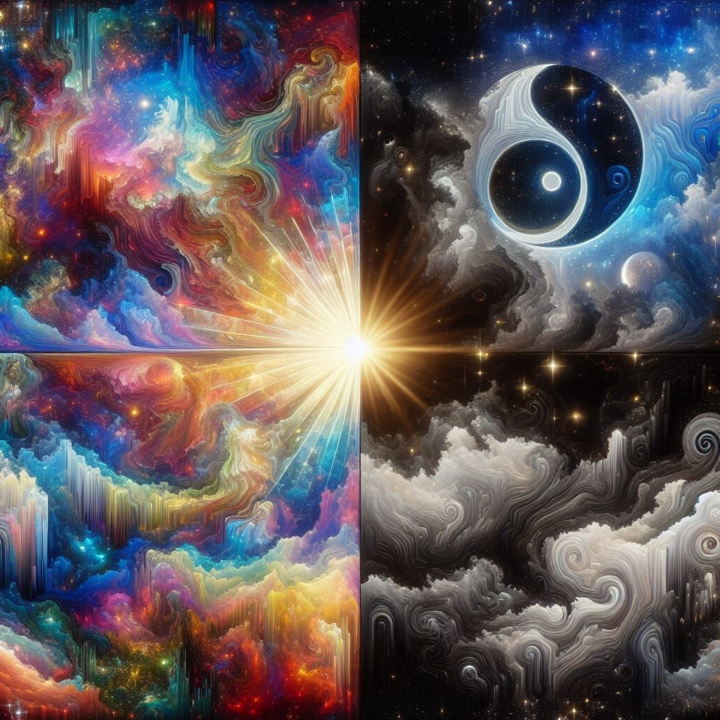Duality. The split between DAY and NIGHT - AI Generated Artwork ...