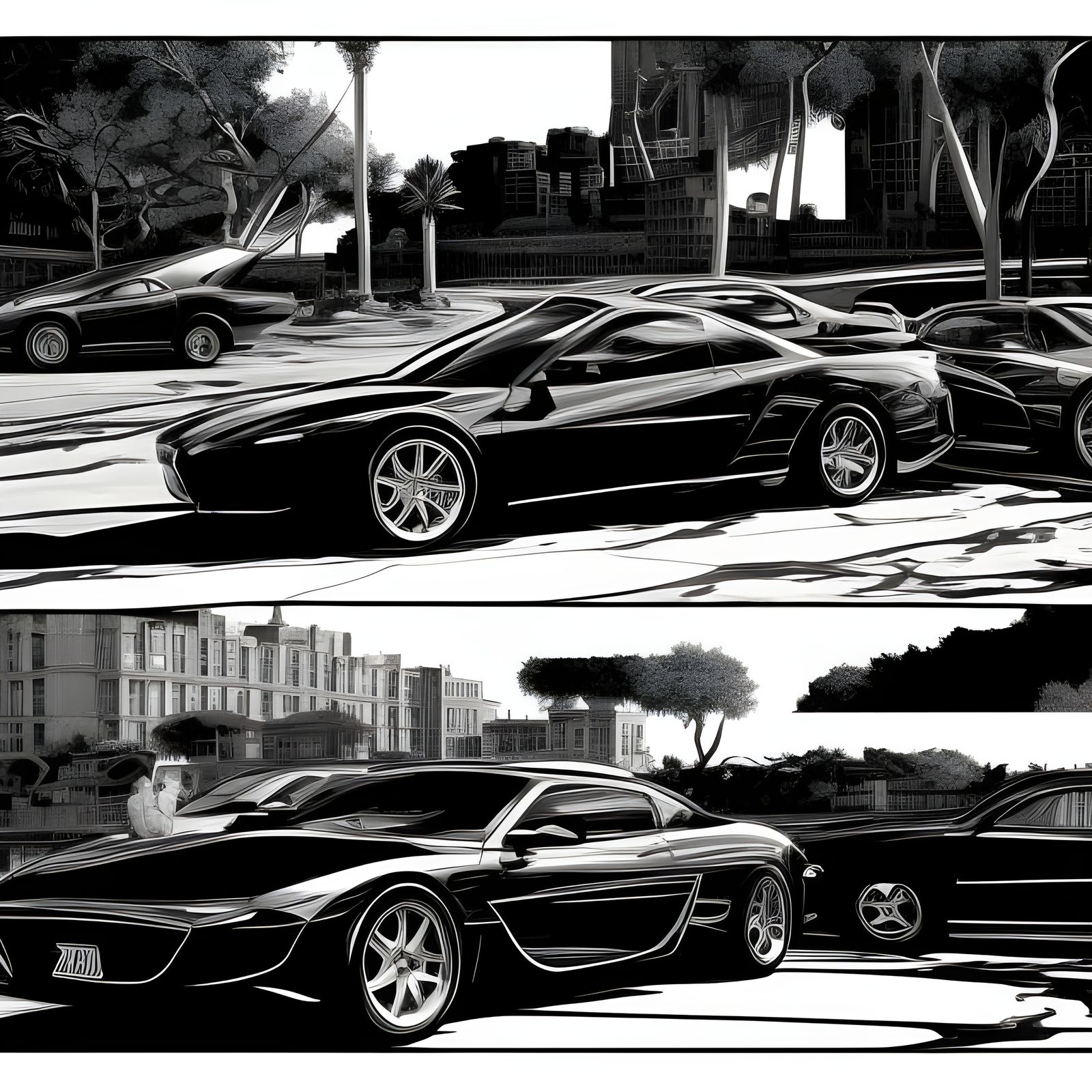 Black cars look better in the shade - AI Generated Artwork - NightCafe ...