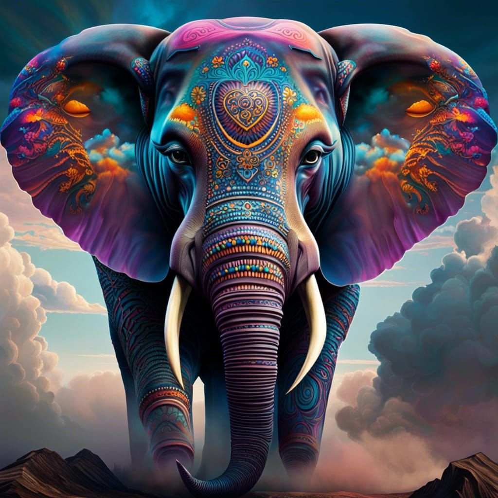 Elephant in colors - AI Generated Artwork - NightCafe Creator