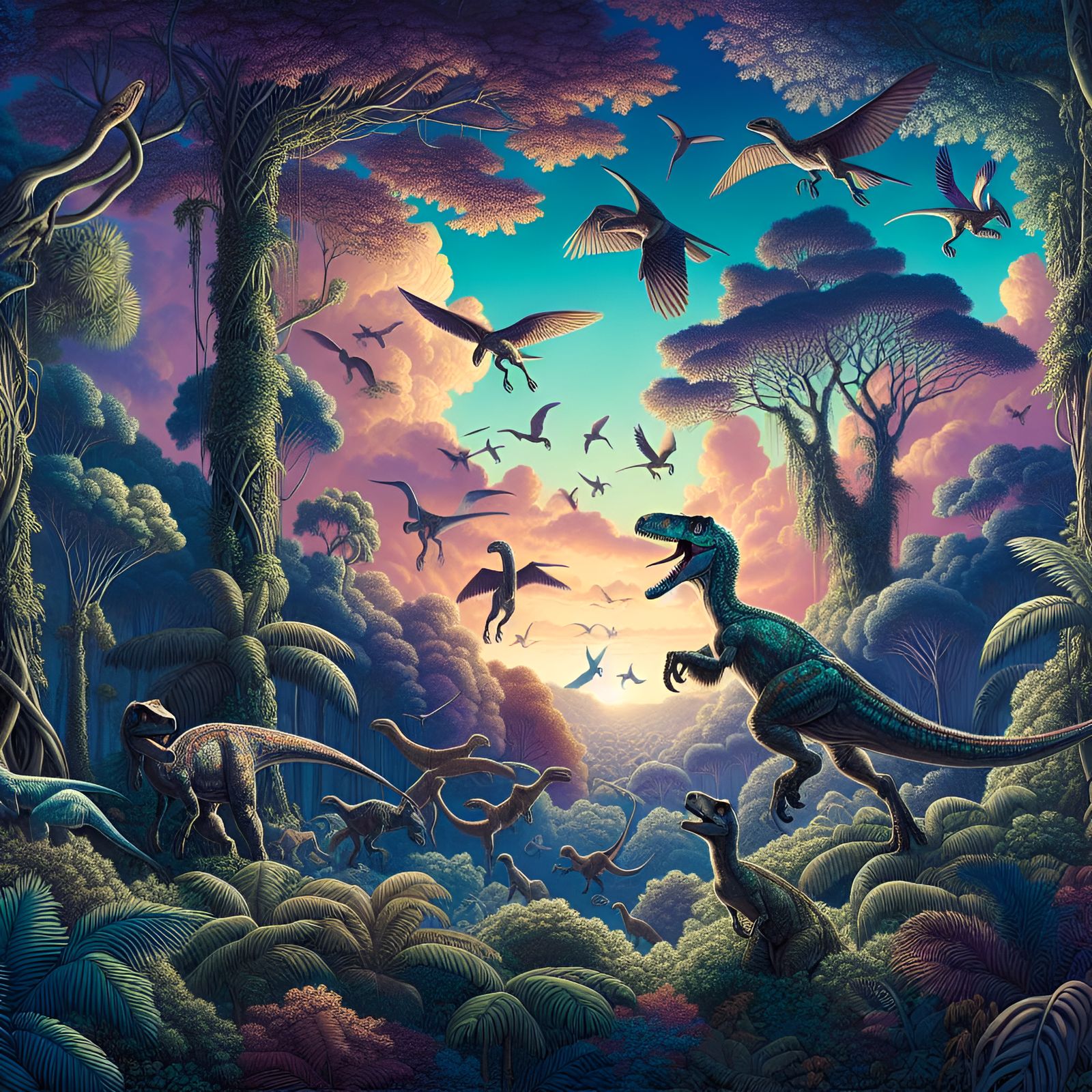 rapture of the raptors - AI Generated Artwork - NightCafe Creator