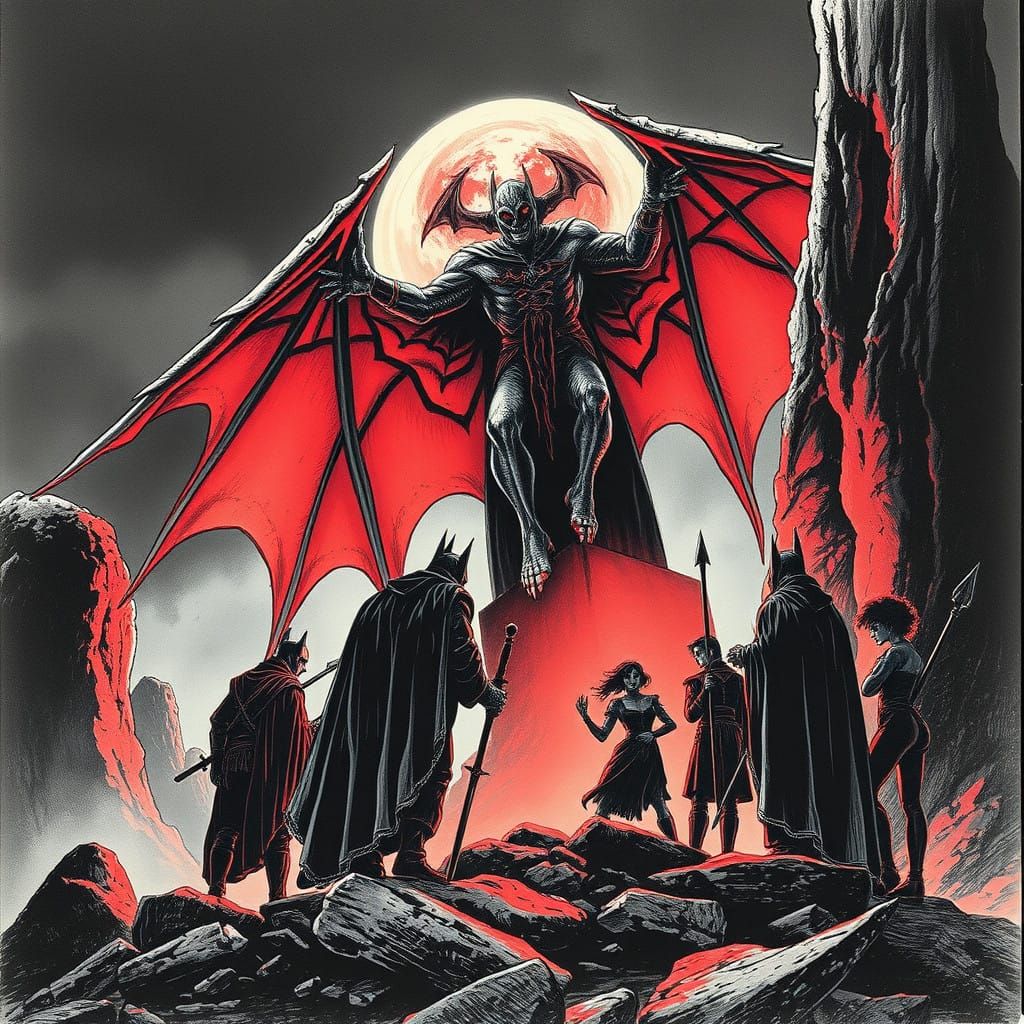 Dark Fantasy Vampires Unite, Frazetta-Inspired Boo... - AI Art