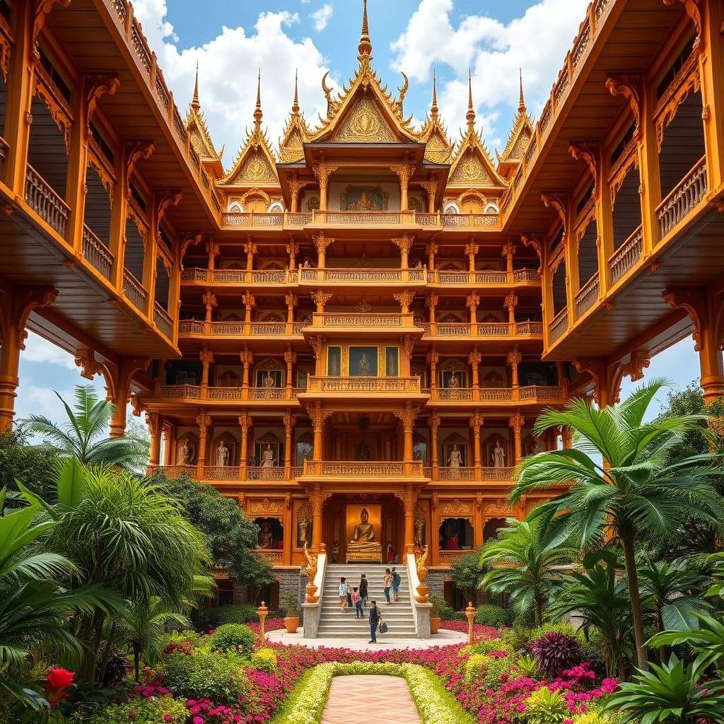 Surreal Siamese Cultural Art Castle Rises in Thai ... - AI Art