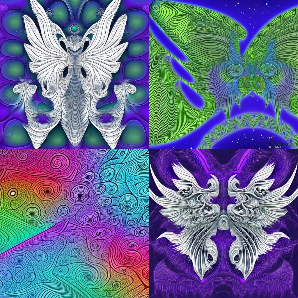 Magical Aliens with wings - AI Generated Artwork - NightCafe Creator