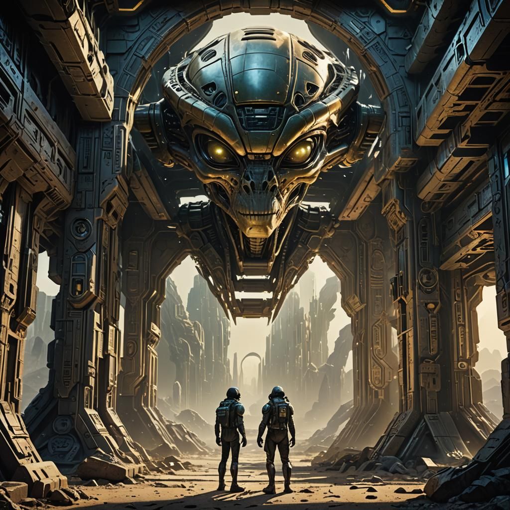 Alien Ruins - AI Generated Artwork - NightCafe Creator