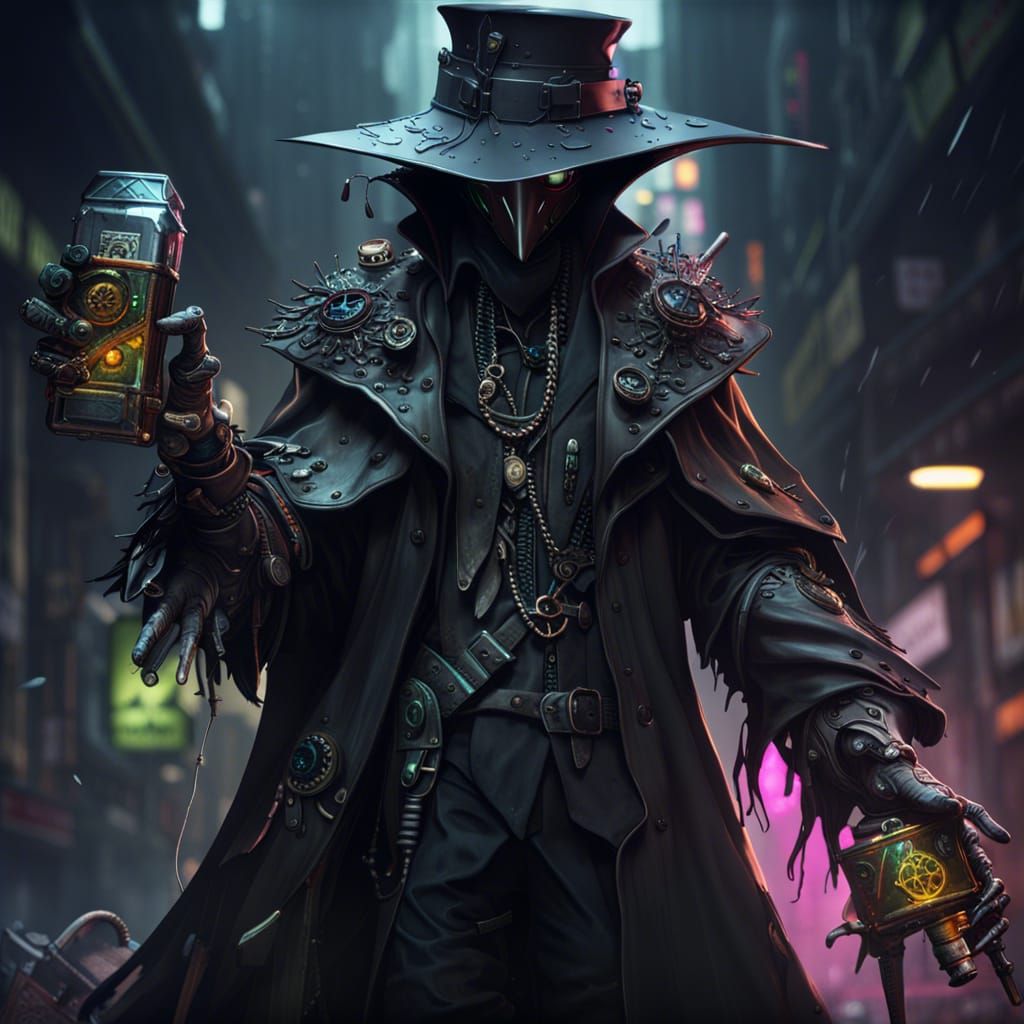 cyberpunk plague doctor - AI Generated Artwork - NightCafe Creator