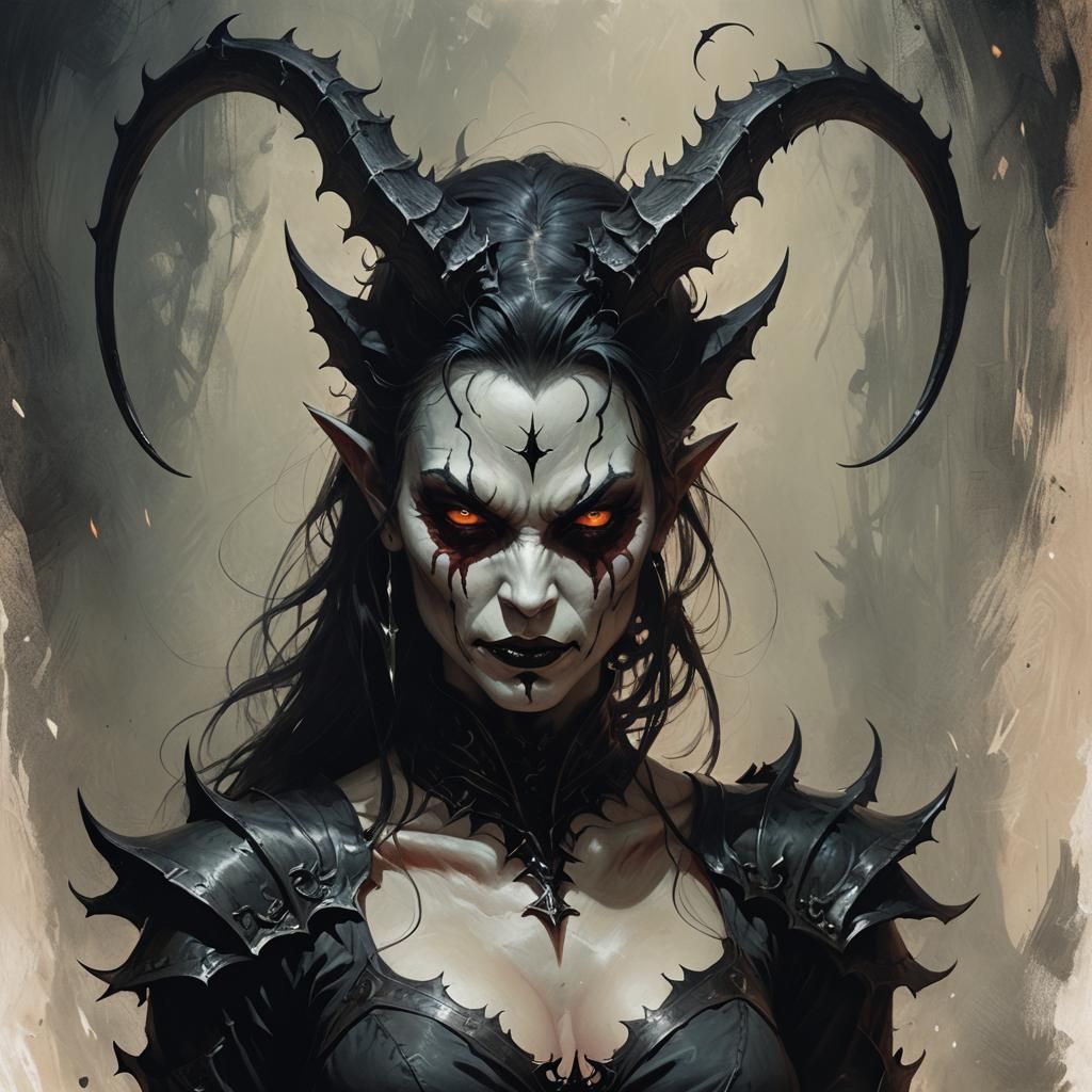 demon girl, - AI Generated Artwork - NightCafe Creator